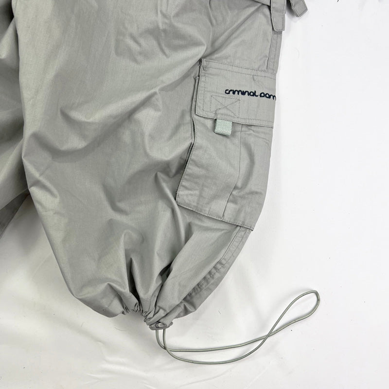 Deadstock Vintage Criminal Damage Parachute Cargo Trousers in Grey ...
