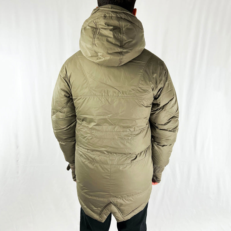 Vintage Nike Puffer Jacket in Olive Khaki | Grey Duck Down Fill Jacket ...