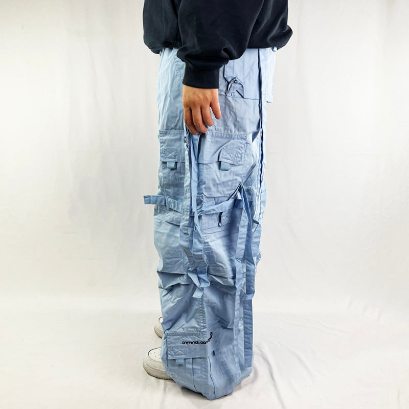 Vintage Criminal Damage Parachute Cargo Trousers in Light Blue ...
